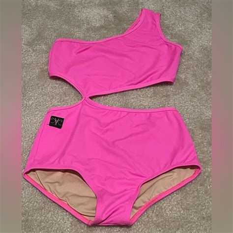 Kandi Kouture One Pieces Kandi Kouture Pixie Leotard Neon Pink Txs