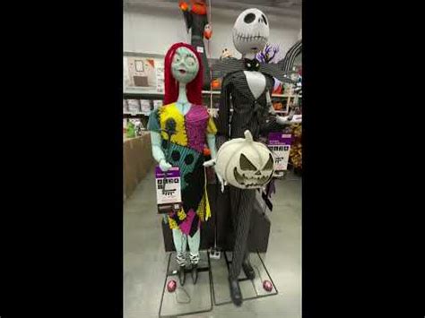 New 2021 Jack And Sally Halloween Animatronics At Home Depot Youtube