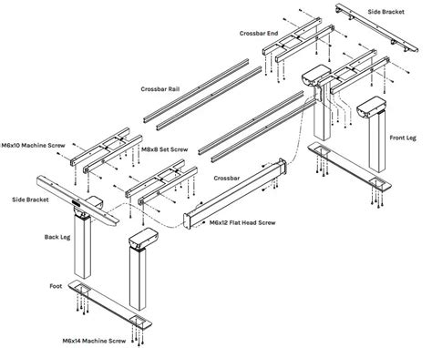 Uplift Desk V2 Commercial 4 Leg Standing Desk Frame Instruction Manual
