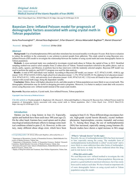 pdf bayesian zero inflated poisson model for prognosis of demographic factors associated with