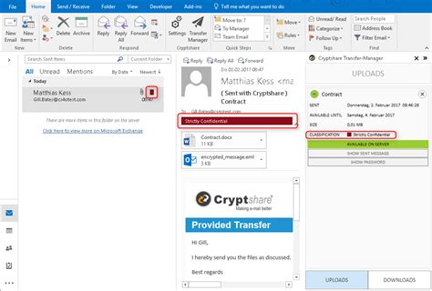 Csocurrent Enset E Mail Classification Cryptshare Documentation