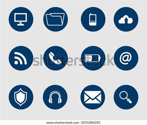 Internet Website Icon Set Vector Design Stock Vector Royalty Free Shutterstock