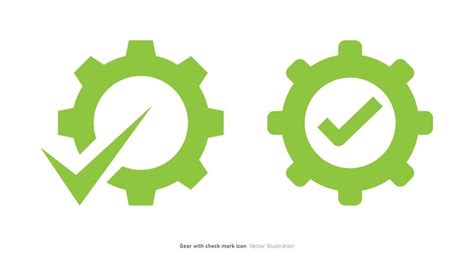 Premium Vector Gear With Checkmark Icon Design Vector Illustration
