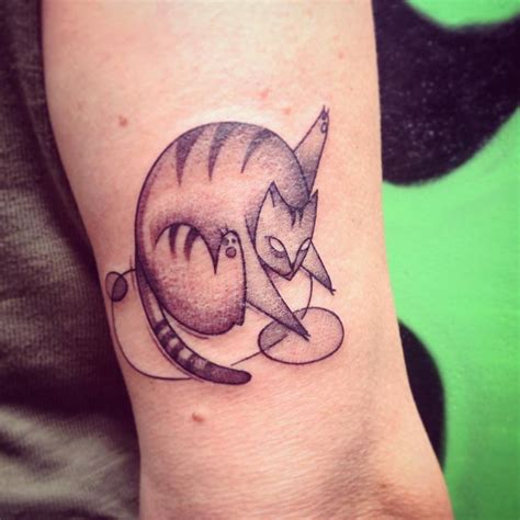 Abstract Cat Tattoo