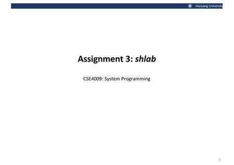 Assign 03 Shlab Suitable For Aswering Lab Assignment 3 Shlab