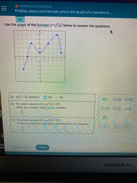 Solved Ographs And Functions Finding Values And Intervals