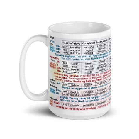 Our New Tagalog Grammar Mug Verbs And Pronouns Rlanguagemugs