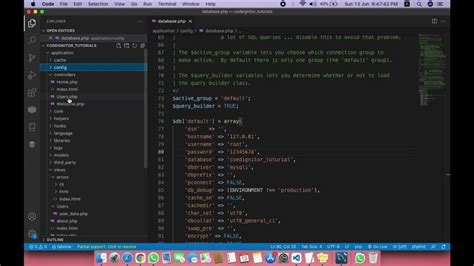 Database Connection Codeigniter Tutorial For Beginners Step By Step