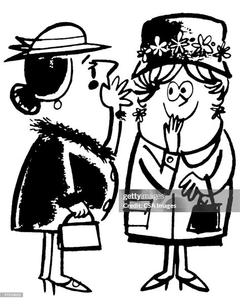 Two Older Women Talking High Res Vector Graphic Getty Images