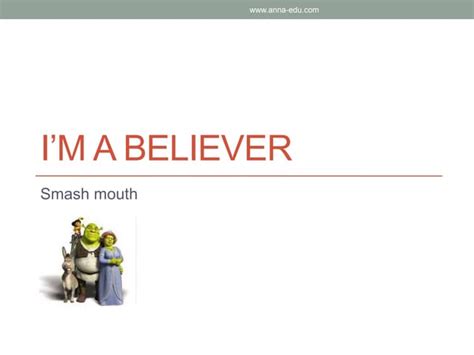 Im A Believer Smash Mouth English With Songs Esl Pdf