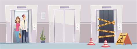 엘리베이터 오픈 폐쇄 수리 문 엘리베이터 현관 내부 벡터 일러스트와 사무실 건물 엘리베이터에 대한 스톡 벡터 아트 및 기타 이미지 엘리베이터 건물 외관 건설 산업