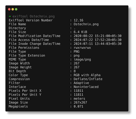 how to manage image metadata using exiftool in linux ostechnix