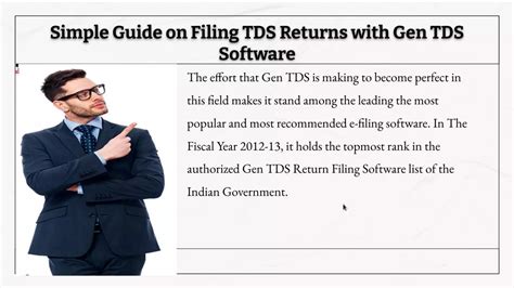 Simple Guide To Filing Tds Returns Via Using Gen Tds Software Pdf