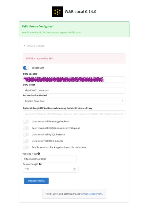 Configure Sso With Oidc Weights And Biases Documentation