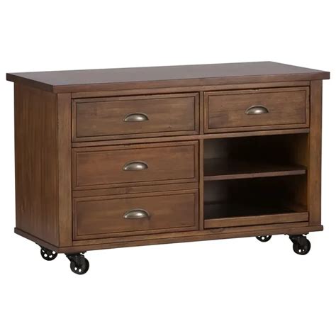 Industrial Credenza With Pull Out Printer Shelf Home Shower Solutions