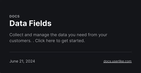 Data Fields