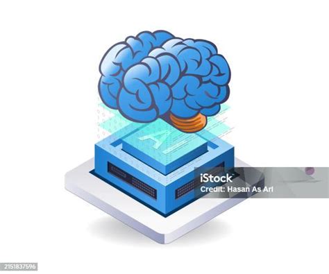 인공 지능 서버 기술 인포 그래픽 3d 일러스트 평면 아이소 메트릭 0명에 대한 스톡 벡터 아트 및 기타 이미지 0명 개념 개념과 주제 Istock