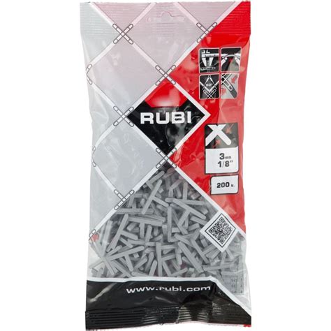 Rubi 02923 T Shaped Tile Spacers For 3mm Joints 200 Pieces