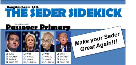 Bangitout Seder Sidekick 2016 Print For Your Seder Bang It Out