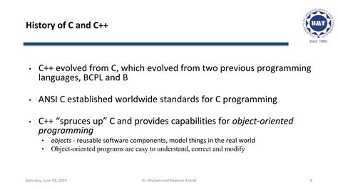 Programming Languages Intriduction To C Programming Ppsx