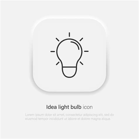 Premium Vector Light Bulb Icon With Rays Idea Light Bulb Concept Vector Eps 10