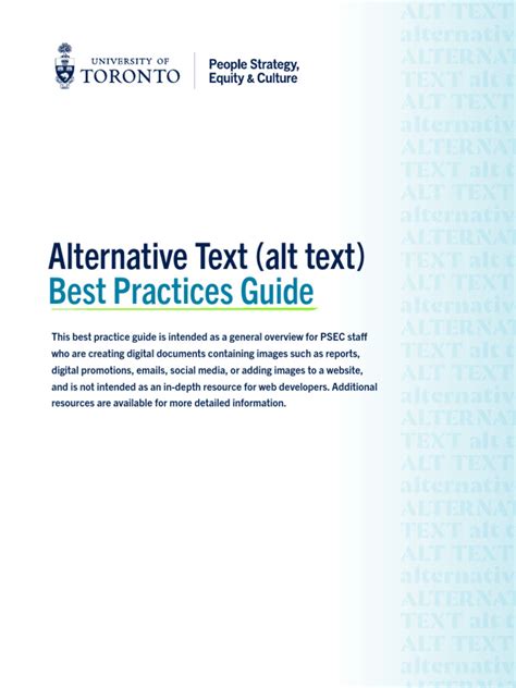 Alt Text Best Practices Guide Psec Pdf Hypertext Web Development