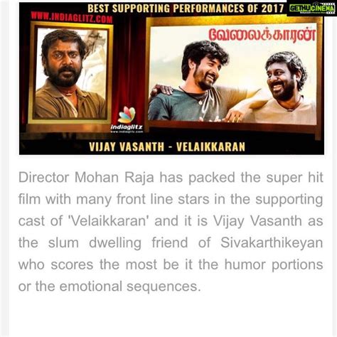 Vijay Vasanth Instagram Thanks To Indiaglitz Tamil For Selecting Me As One Of The “best