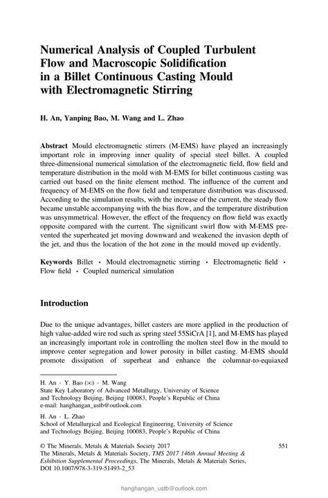 Pdf Numerical Analysis Of Coupled Turbulent Flow And Macroscopic