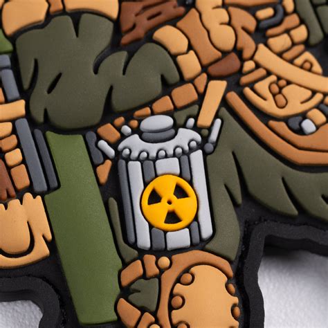 Boar Patch Pvc 3d Chevron Velcro Patch Blue Boar Colored Patch