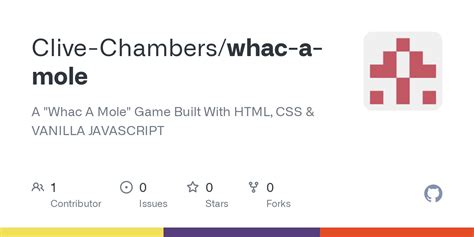 Github Clive Chamberswhac A Mole A Whac A Mole Game Built With Html Css And Vanilla Javascript