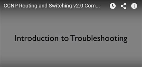 Video Ccnp Routing And Switching V2 0 Complete Video Course Library Intro To Troubleshooting