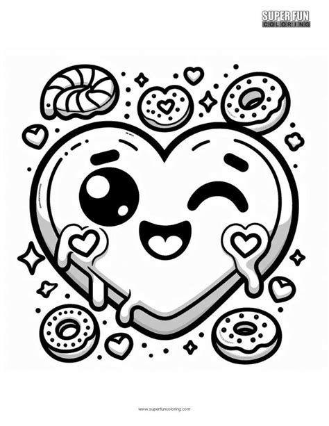 Heart Emoji Coloring Page Super Fun Coloring