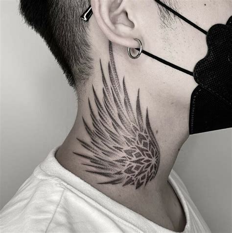 25 Wing Neck Tattoo Ideas That Will Soar Above The Rest Psycho Tats