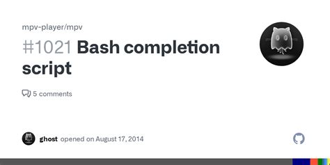Bash Completion Script Issue Mpv Player Mpv Github