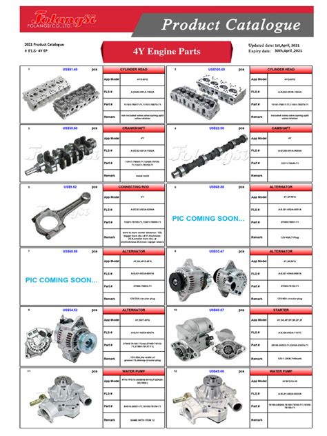 Toyota 4y Engine Parts Catalog Pdf