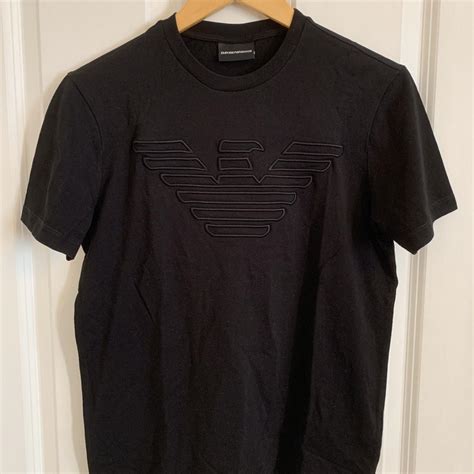 Armani Mens Black T Shirt Depop