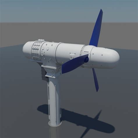 Marine Tidal Turbine 3d Model 80 Max Obj Free3d