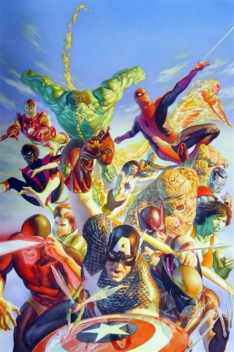 Alex Ross Secret Wars Cover In Sal Abbinantis Alex Ross Spring