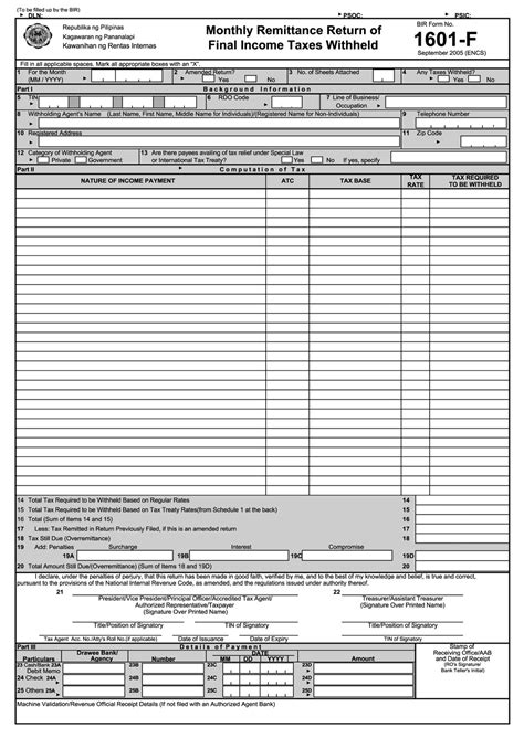 Busapcom Bir Form 1601f Download