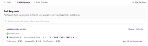 Production Builds And Pull Request Builds Gatsby
