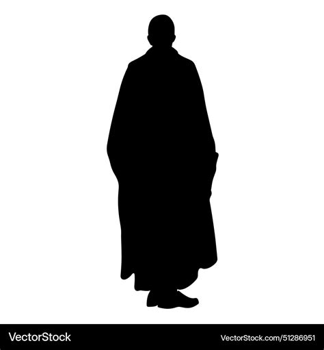 Silhouette Of Businessman From Behind In Overcoat Vector Image