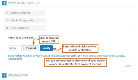 Cash On Delivery Verification On Checkout Page Support Portal For