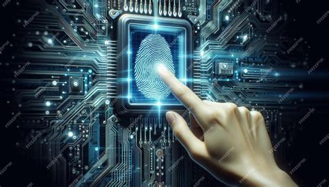 Biometric Cyber Security Image Advanced Data Protection Using Biometrics Premium Ai Generated