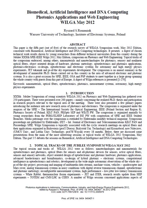 Pdf Biomedical Artificial Intelligence And Dna Computing Photonics Applications And Web