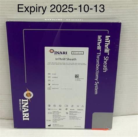New Inari Medical 53 101 Inthrill Sheath 8fr X 6cm Exp 2025 10 13
