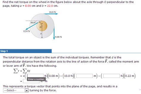 Solved Find The Net Torque On The Wheel In The Figure Below Chegg Com