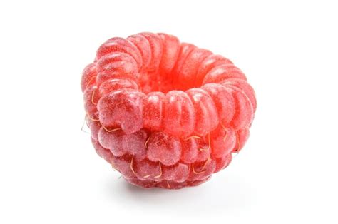 Premium Photo One Isolated Raspberry Isolated On White