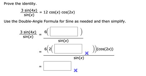 solved prove the identity 3 sin 4x sin x 12 cos x cos 2x use the