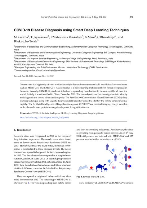 PDF COVID Disease Diagnosis Using Smart Deep Learning Techniques