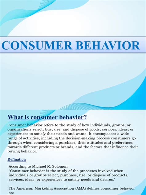 Consumer Behaviour Ppt By Ms Pdf Consumer Behaviour Behavior